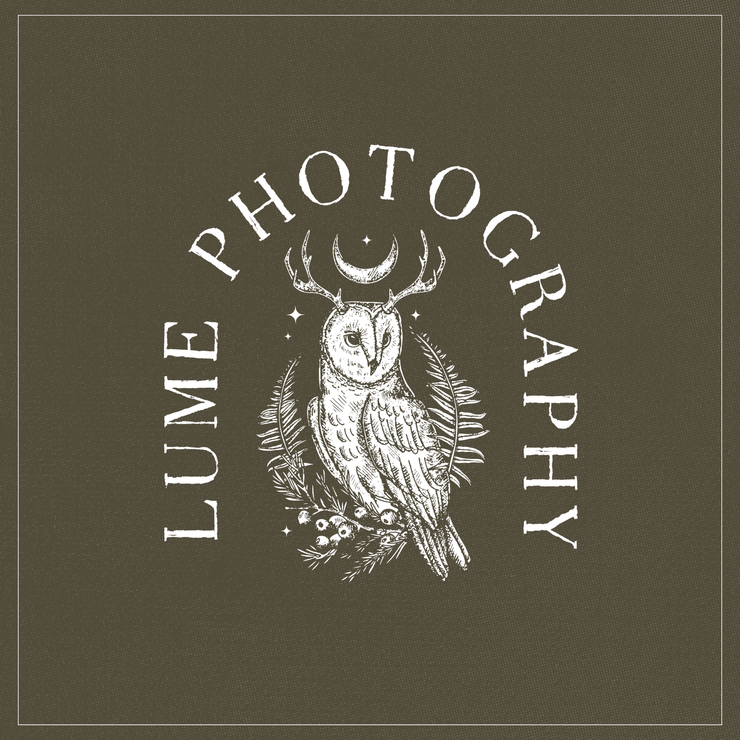 Rustic Witchy brand design for Michigan elopement photographer, Lume ...