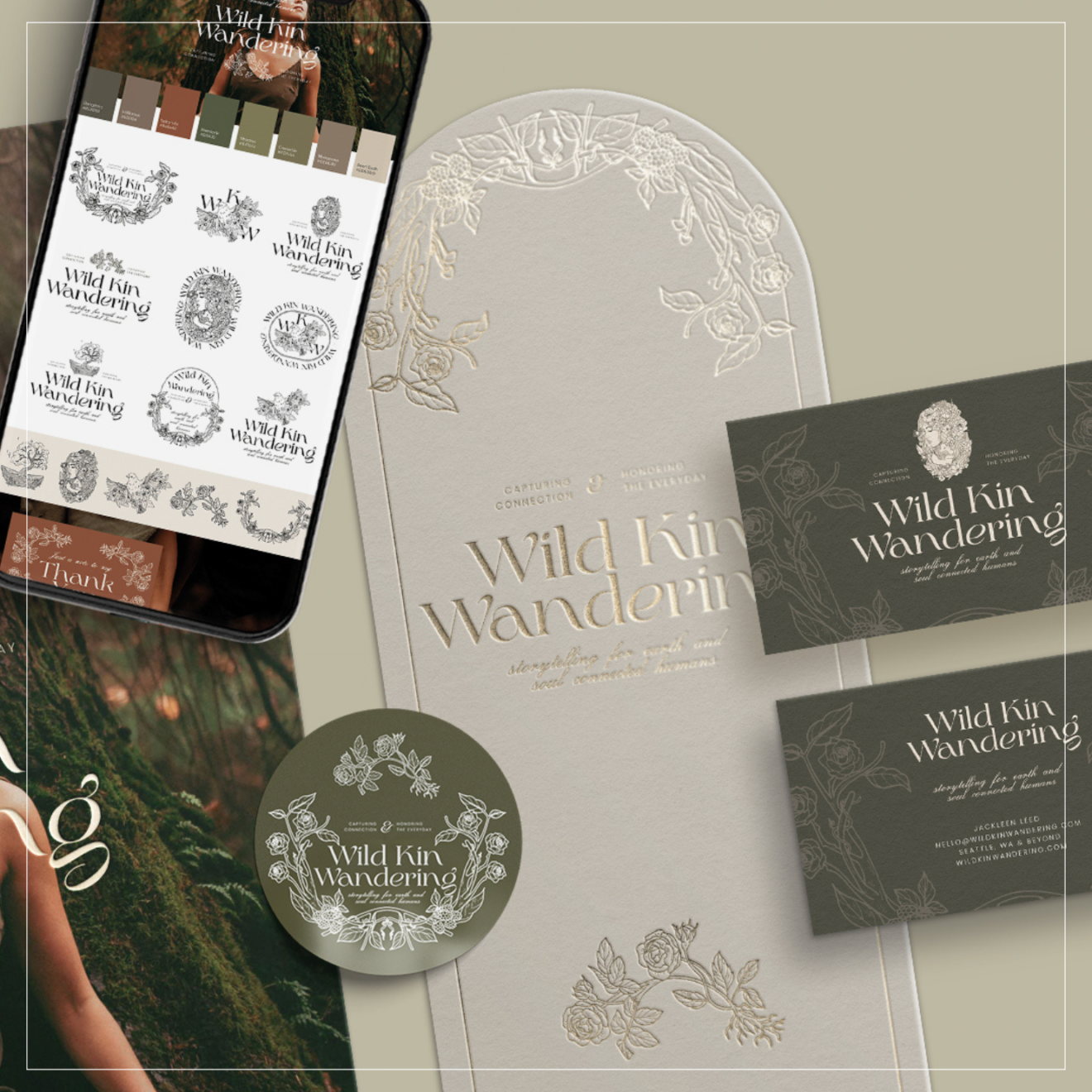 Wild Kin Wandering | Moody Earthy Brand design for Family & Womanhood ...
